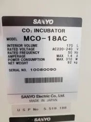 QP - Sanyo MCO-18AC CO2 Incubator Lab